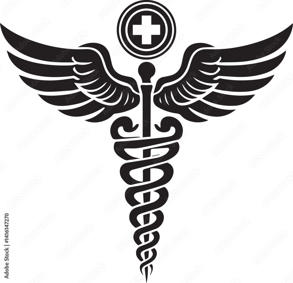 caduceus illustration, caduceus icon, caduceus clipart, caduceus ...