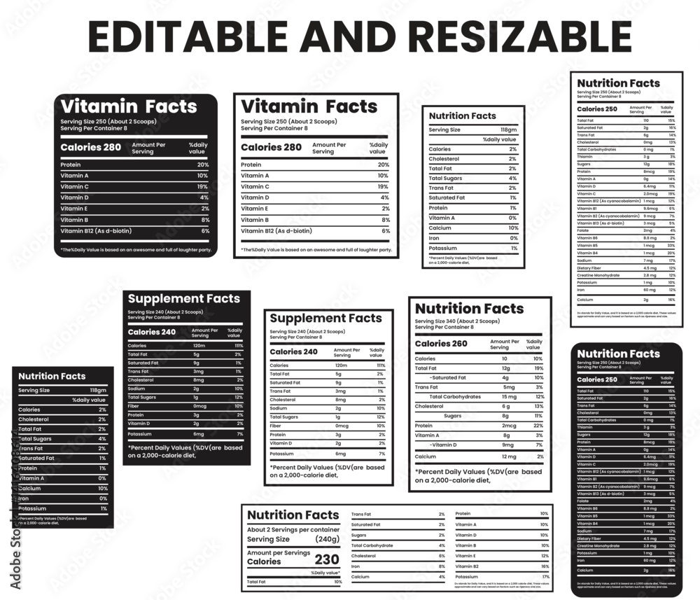 nutrition facts,supplement facts,nutrition facts Label,nutritional ...