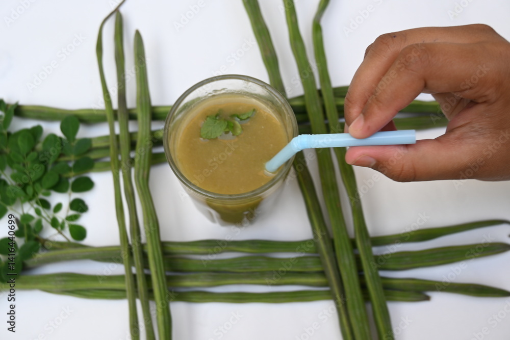 Moringa oleifera or drumstick pods soup. Moringa oleifera other names ...