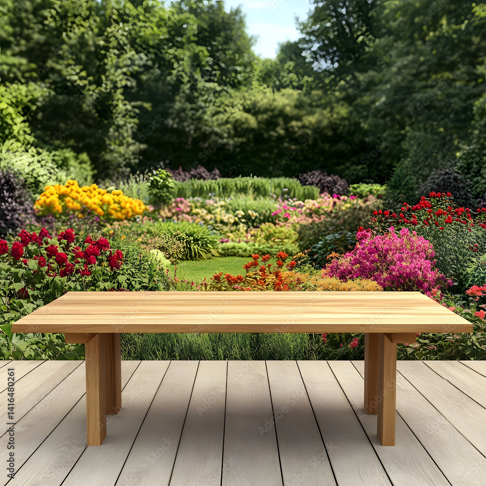 Light oak wood table surface with soft grain clean texture placed ...