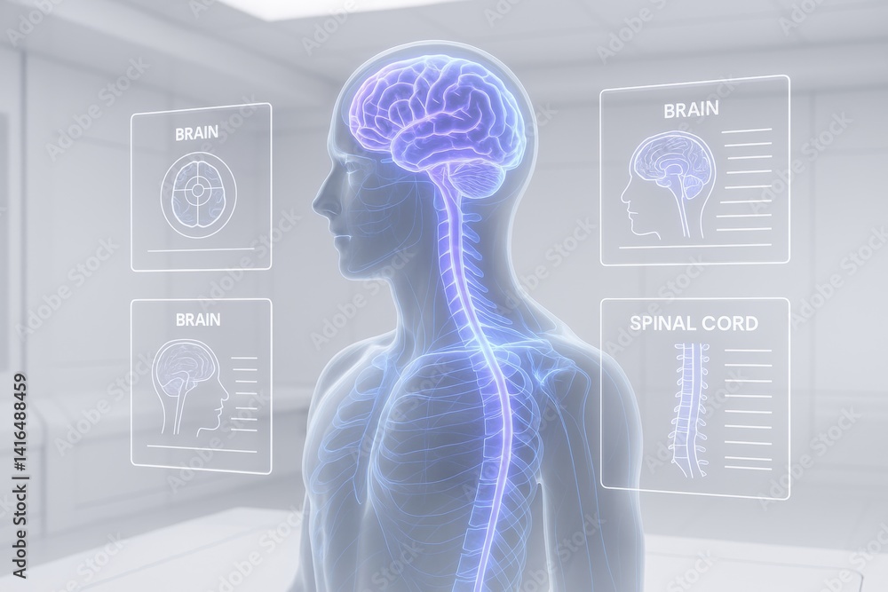 Ilustrace Anatomical Visualization: A detailed depiction of the human ...