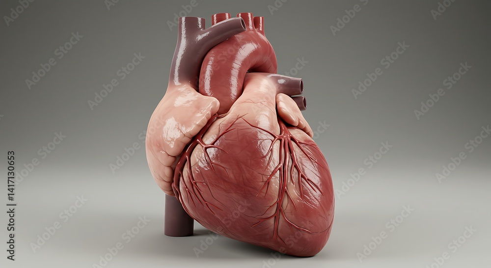 Foto de Stock Human heart anatomy model cardiovascular system organ ...