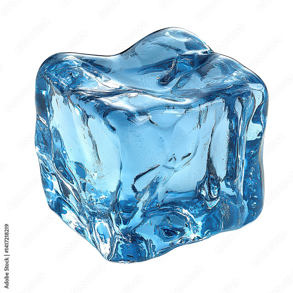 Chilling blue ice cube png crisp cool frozen element png vibrant ...
