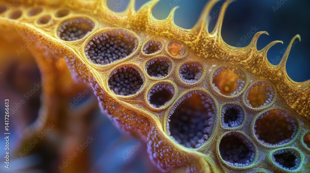 The intricate structure of a sunflower seed in high magnification ...