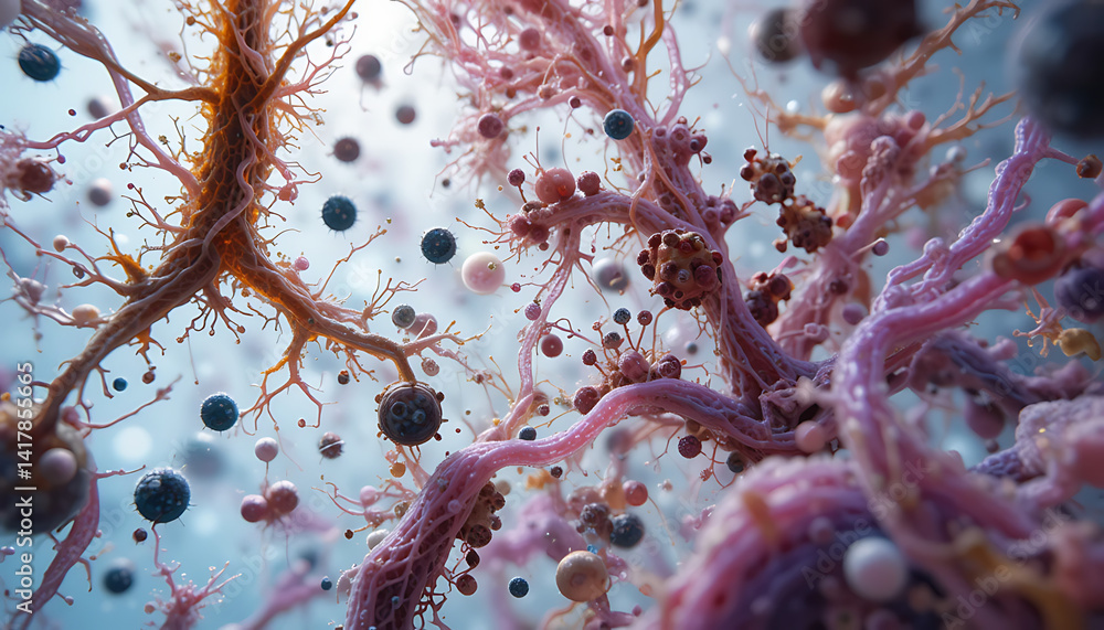 Microorganisms Breaking Down Waste Under Microscope Harnessing Nature’s ...