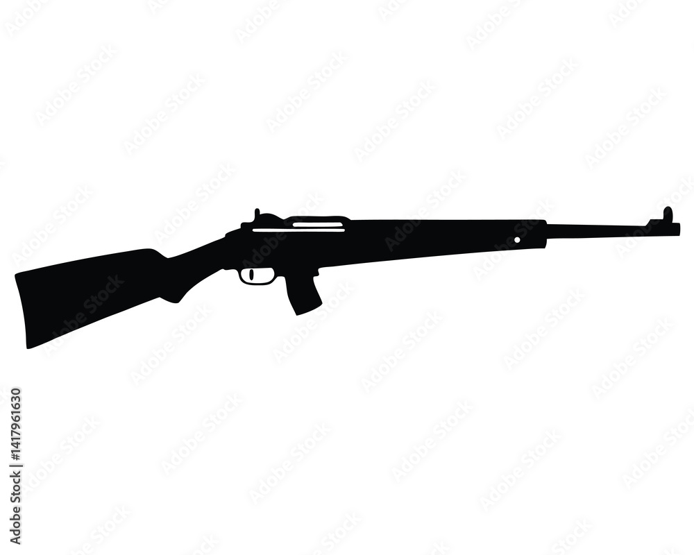 M1 GARAND silhouette vector isolated on white background Stock Vector ...