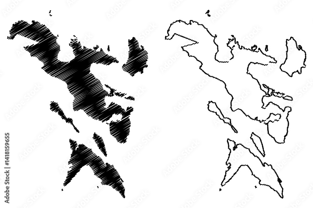 Bicol Region (Regions and provinces of the Philippines, Republic of the Philippines) map vector ...