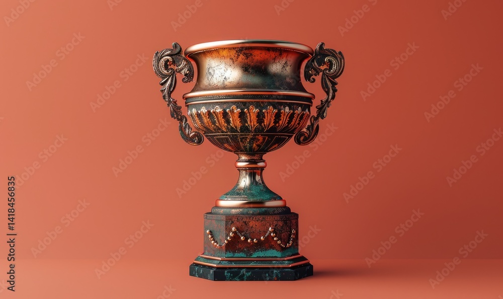 championship trophy with simple and luxury elegant concept and plain ...