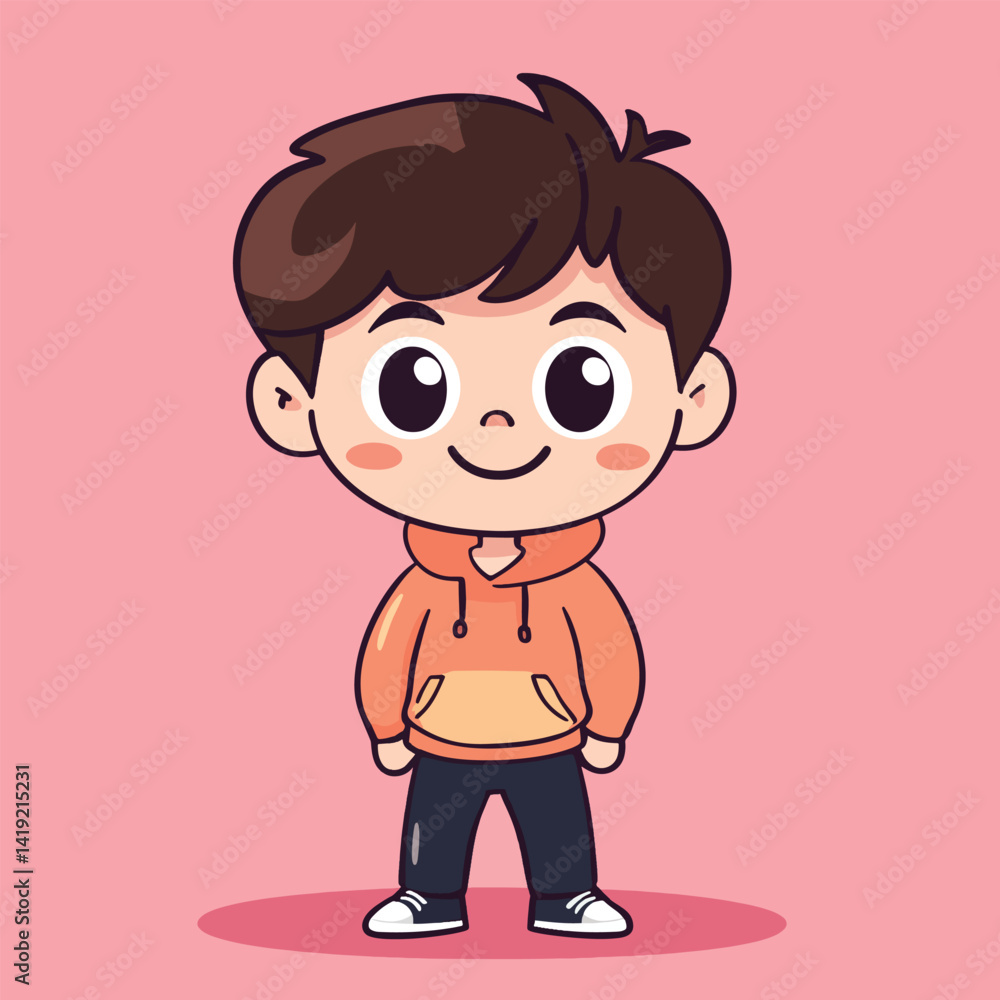 cute Actress boy mascot pfp cartoon no details solid background bright ...
