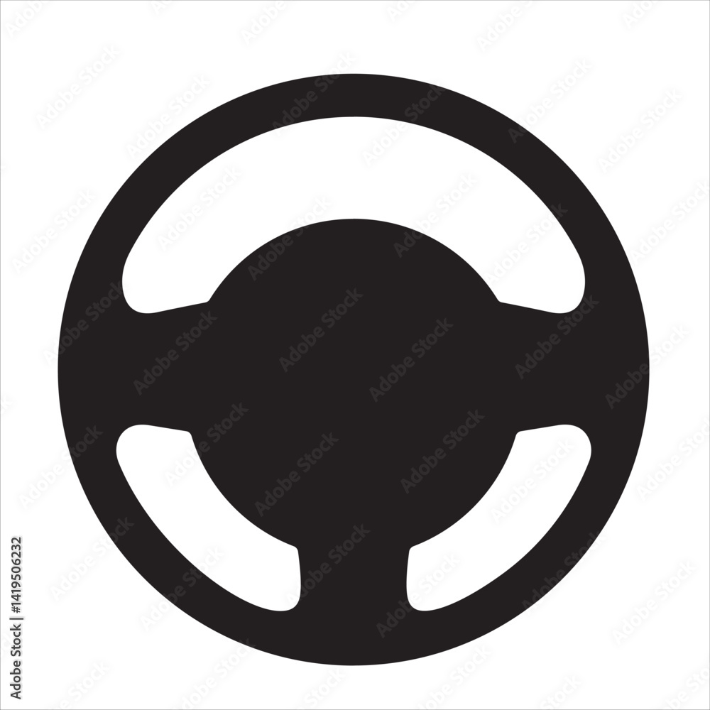 Steering wheel icon vector. Car steering wheel icon. For your website ...