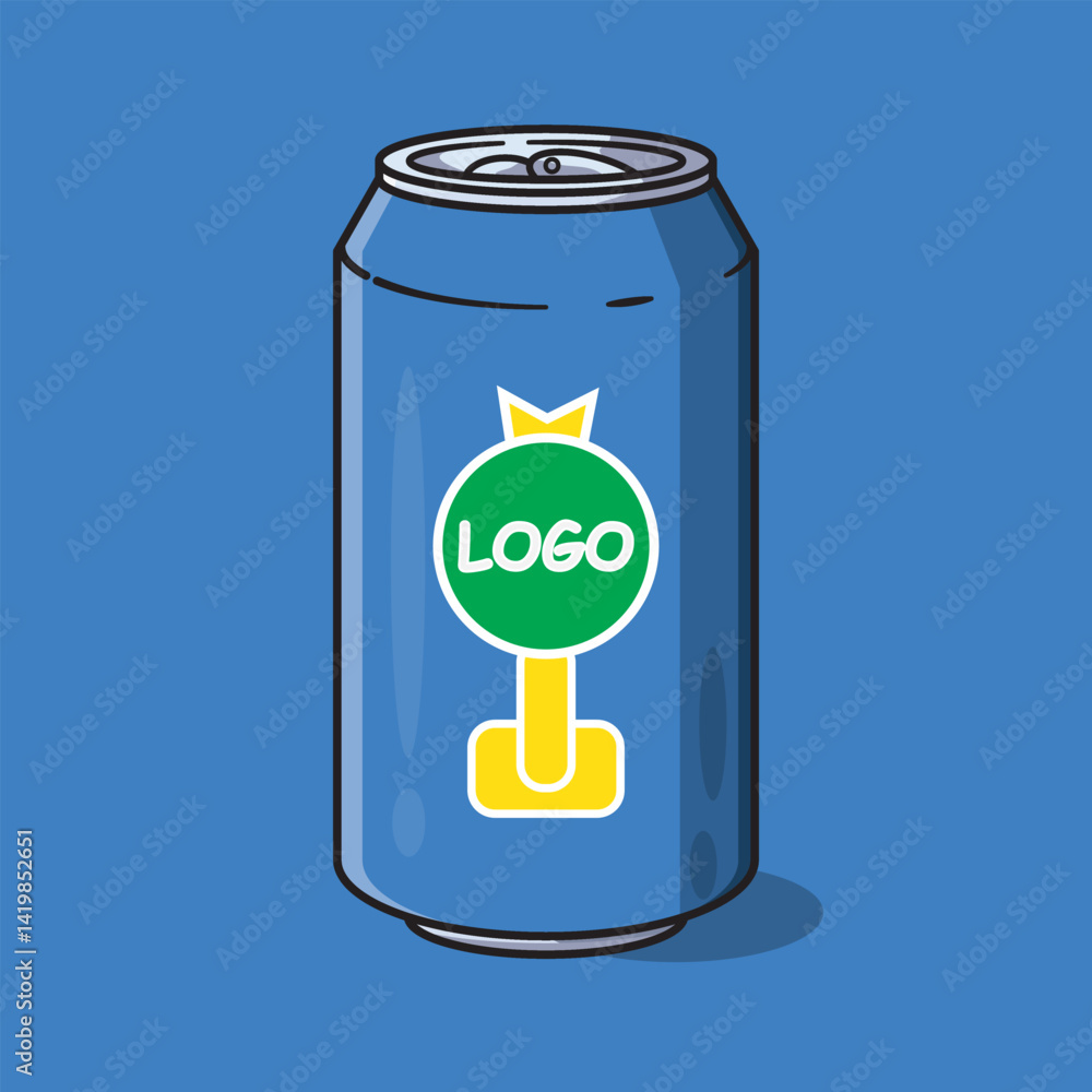 aluminium can icon. soda can doodle hand drawn icon. Outline drawing ...
