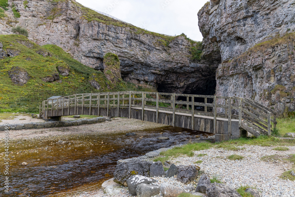 Smoo Cave in the Scottish Highlands captivates with its wide coastal ...