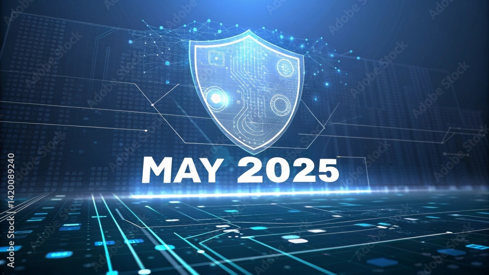 Cybersecurity Shield with Digital Circuit and Data Protection Concept ...