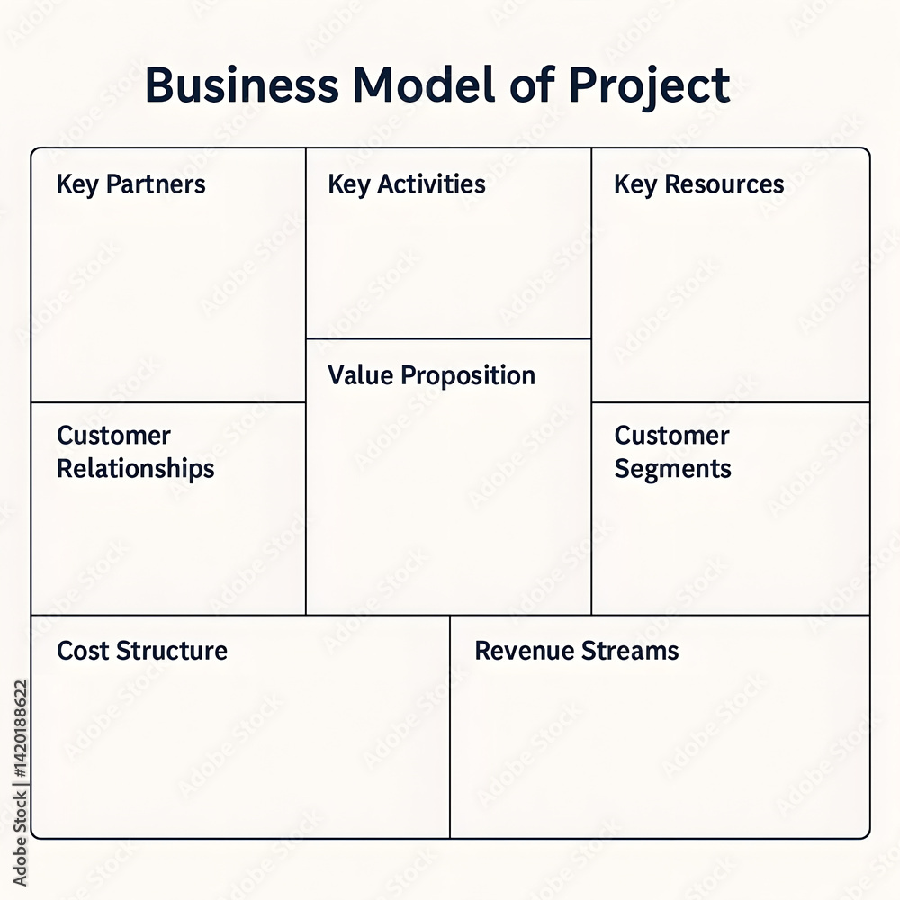 Stock-Illustration „Business Model Canvas Template for Strategic ...