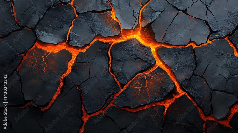 Molten Earth: A close-up view showcases the raw power of nature, with ...