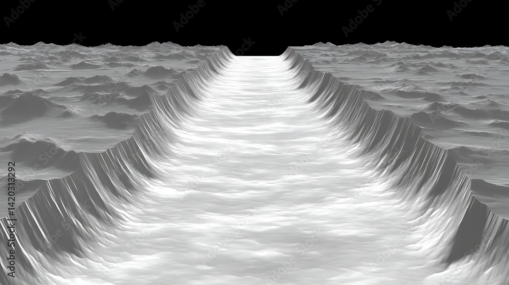 Surface Rift Valley Topography Representation Rendered Landform Channel ...
