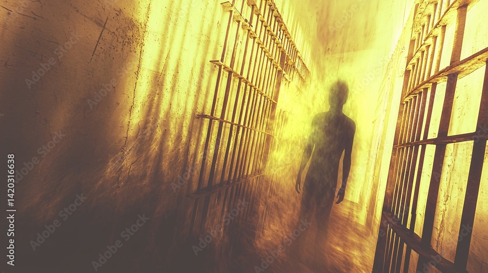 Стоковая иллюстрация «interpretation of a person made of mist ...