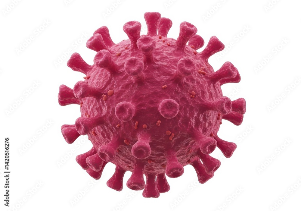 Virus cell illustration isolated on white background Stock Illustration ...