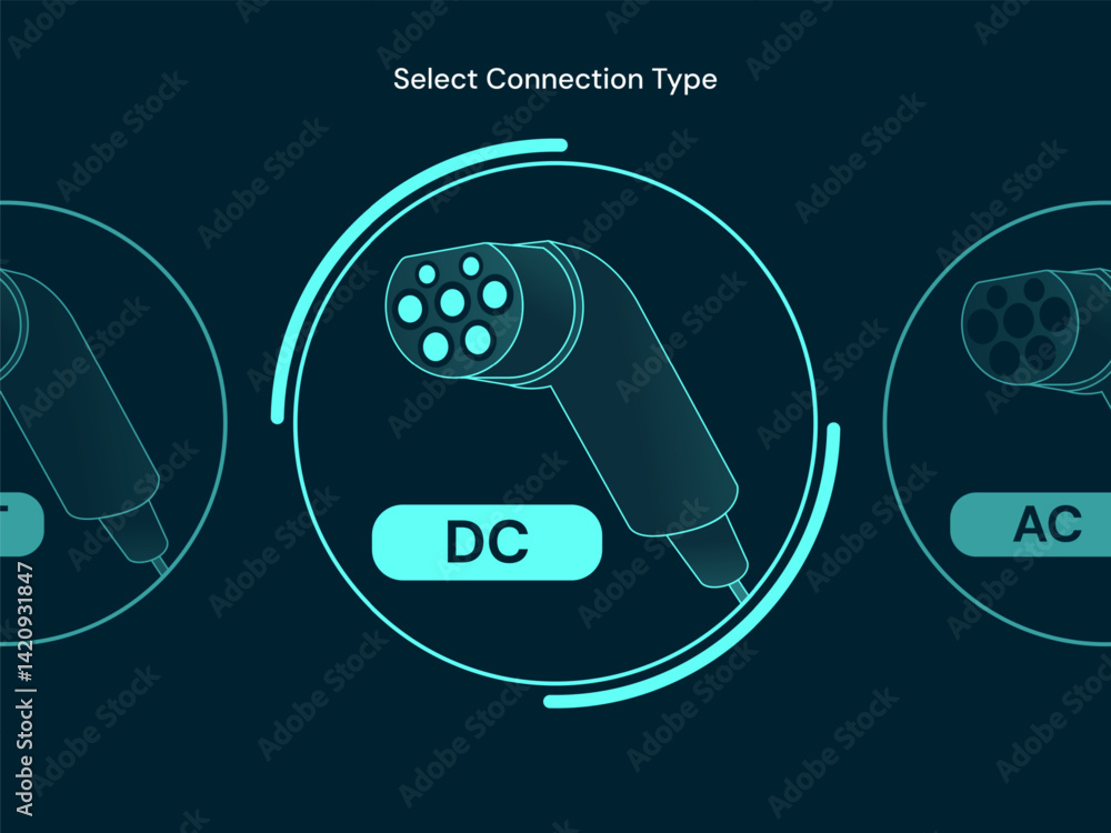 Electric vehicle charging interface with Selecting EV Charging ...