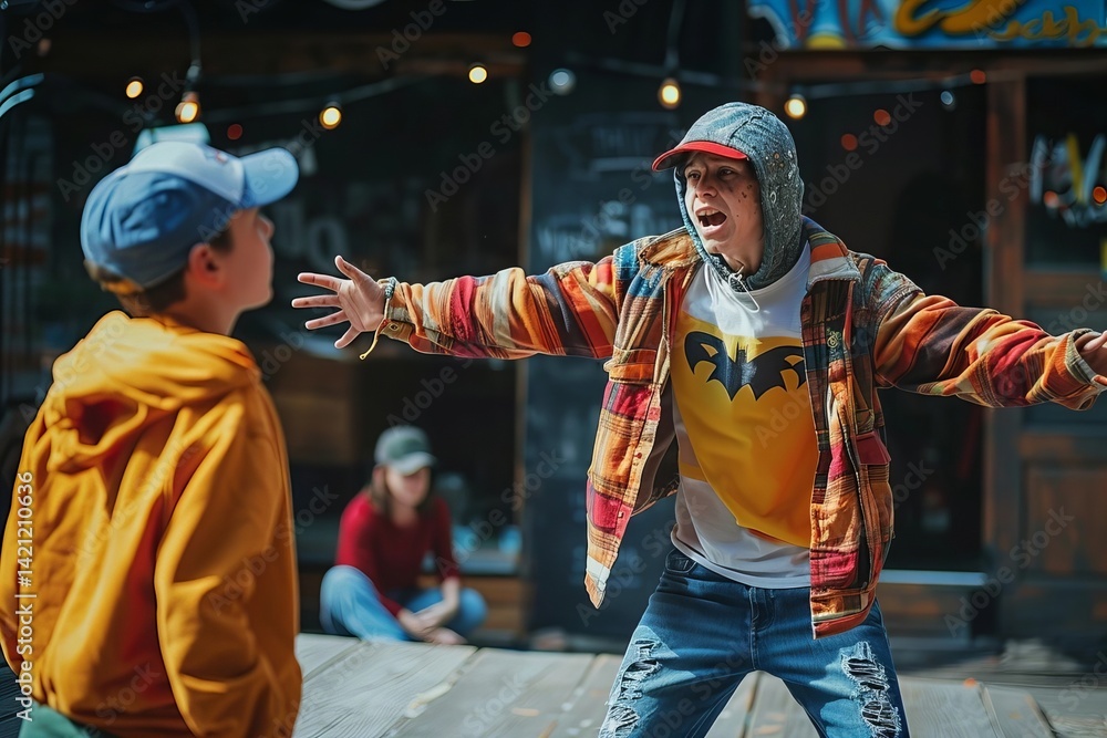 Comic Clash: A lighthearted photoshoot starring a superhero and a ...