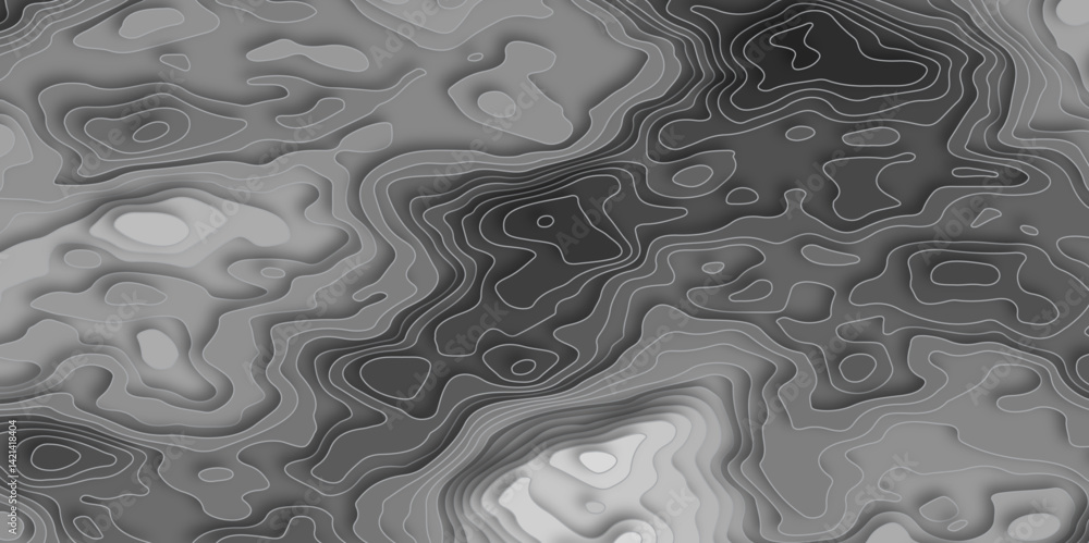 The black on white contours vector topography stylized height of the ...