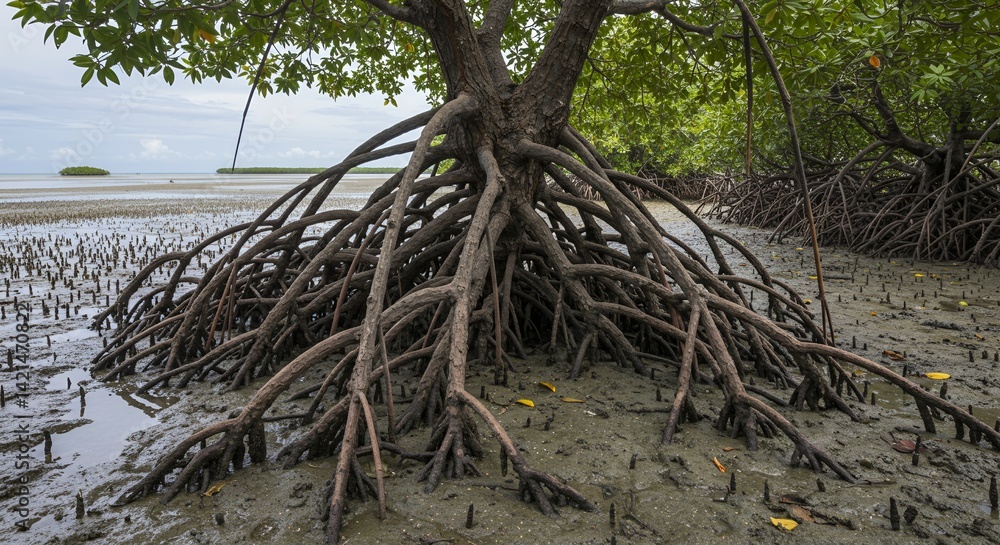 Detailed Botanical Real Shot of Mangrove Rhizophora Mucronata ...