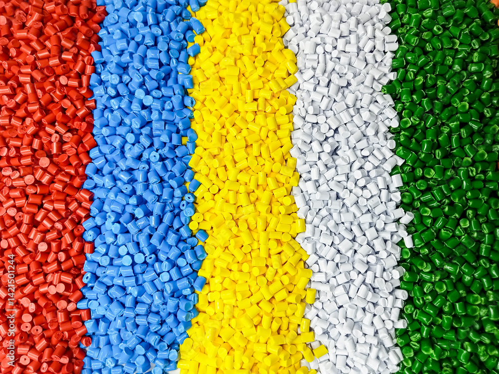 Colorful polymer granules, yellow masterbatch granules, cold cutting ...