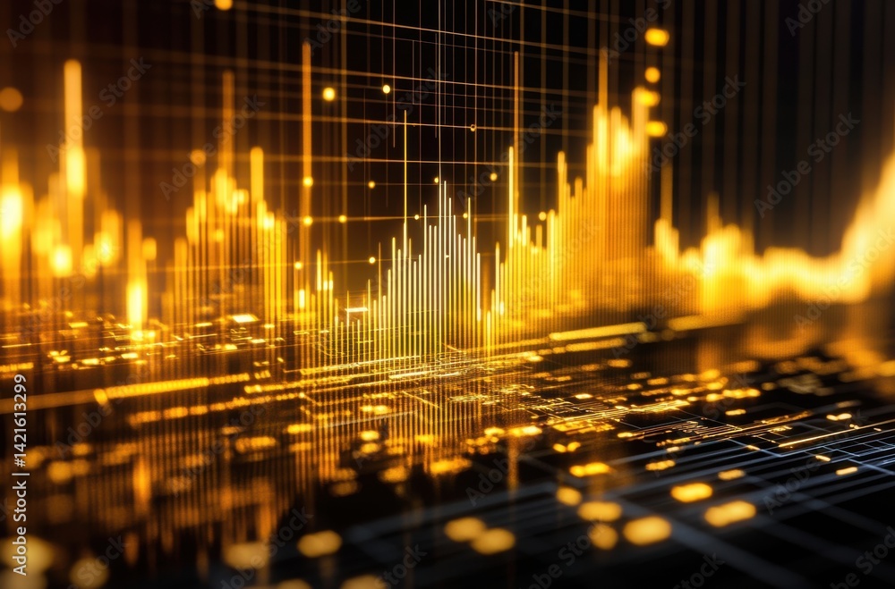 Graph showing gold price trends over time, investment growth Stock ...