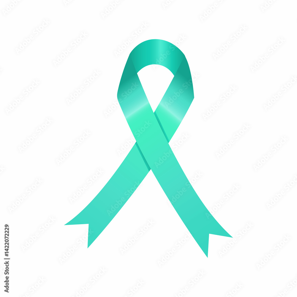 teal awareness ribbon is symbol of scleroderma ovarian cancer food ...