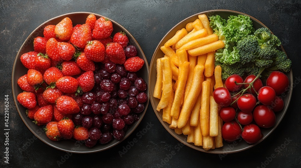 Healthy vs. Unhealthy Food Choices: A Visual Comparison of Fruits ...