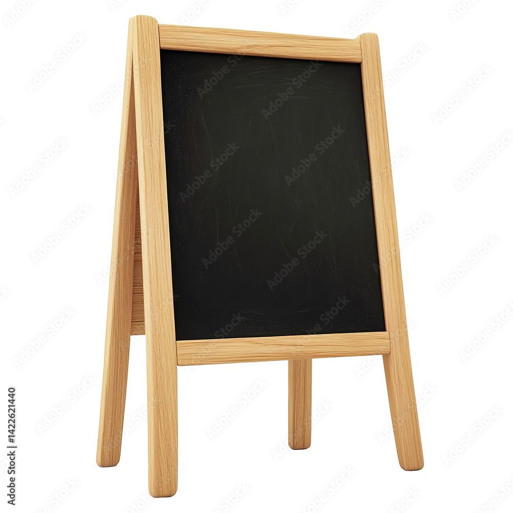 Wooden Framed Blackboard Sign with Blank Surface for Writing Messages ...
