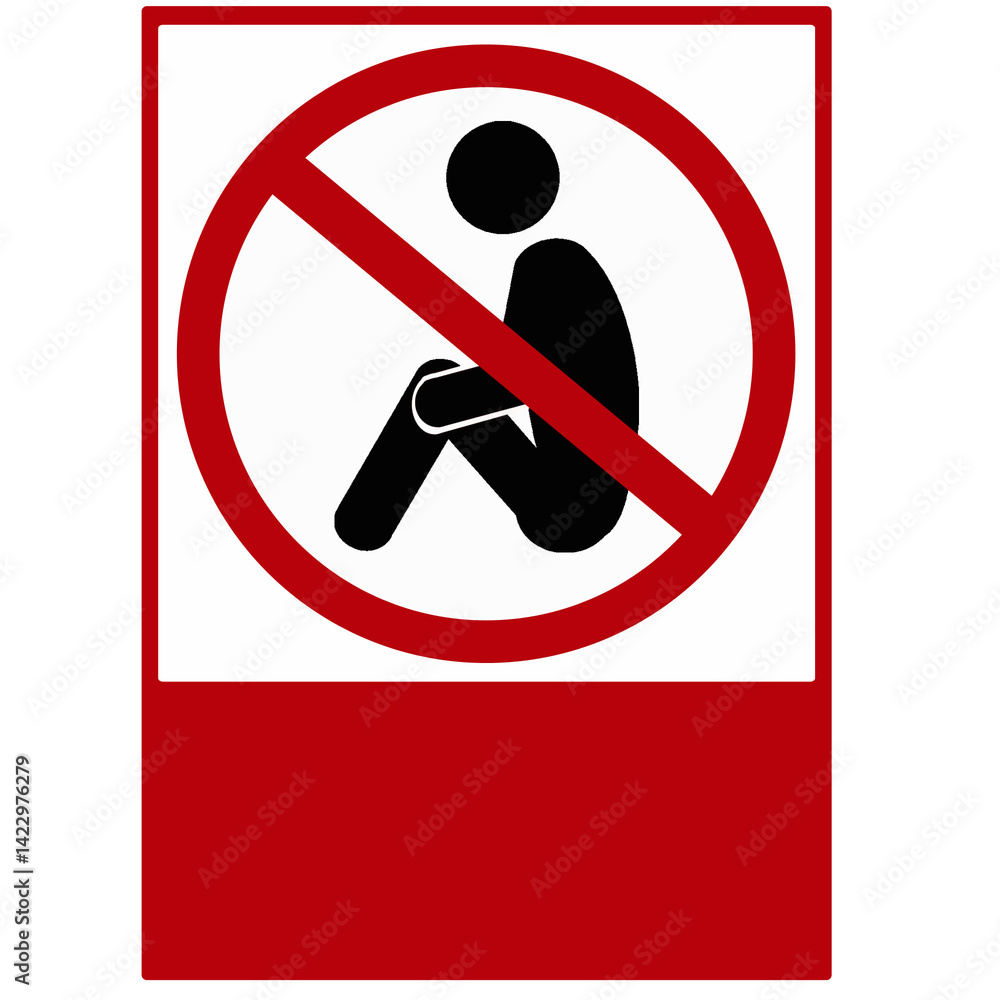 do not enter sign | warning sign no sitting here | rambu peringatan ...