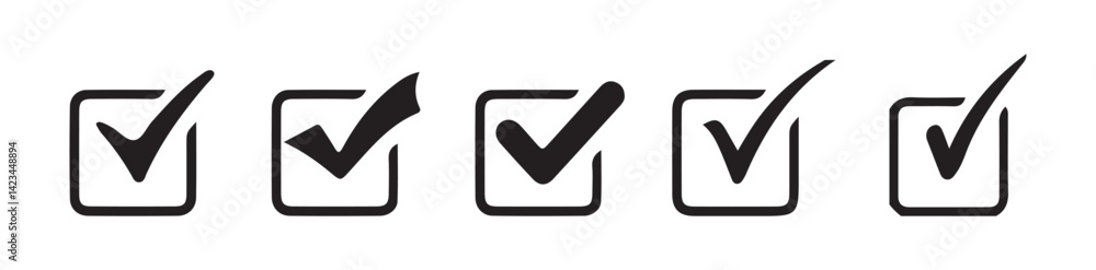 Simple check mark. Green check mark icon. Tick icon. Check marks ...