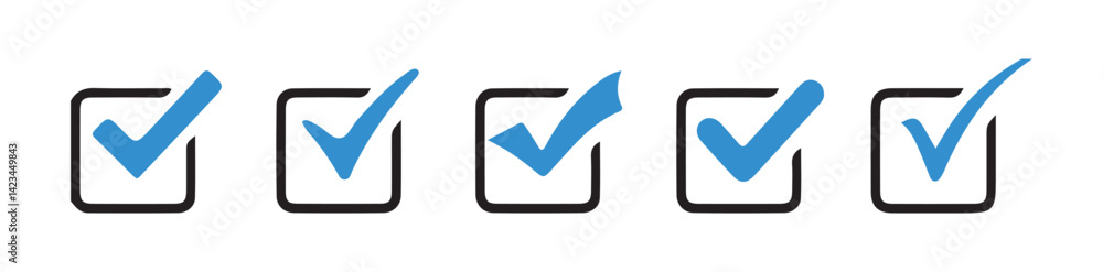 Simple check mark. Green check mark icon. Tick icon. Check marks ...