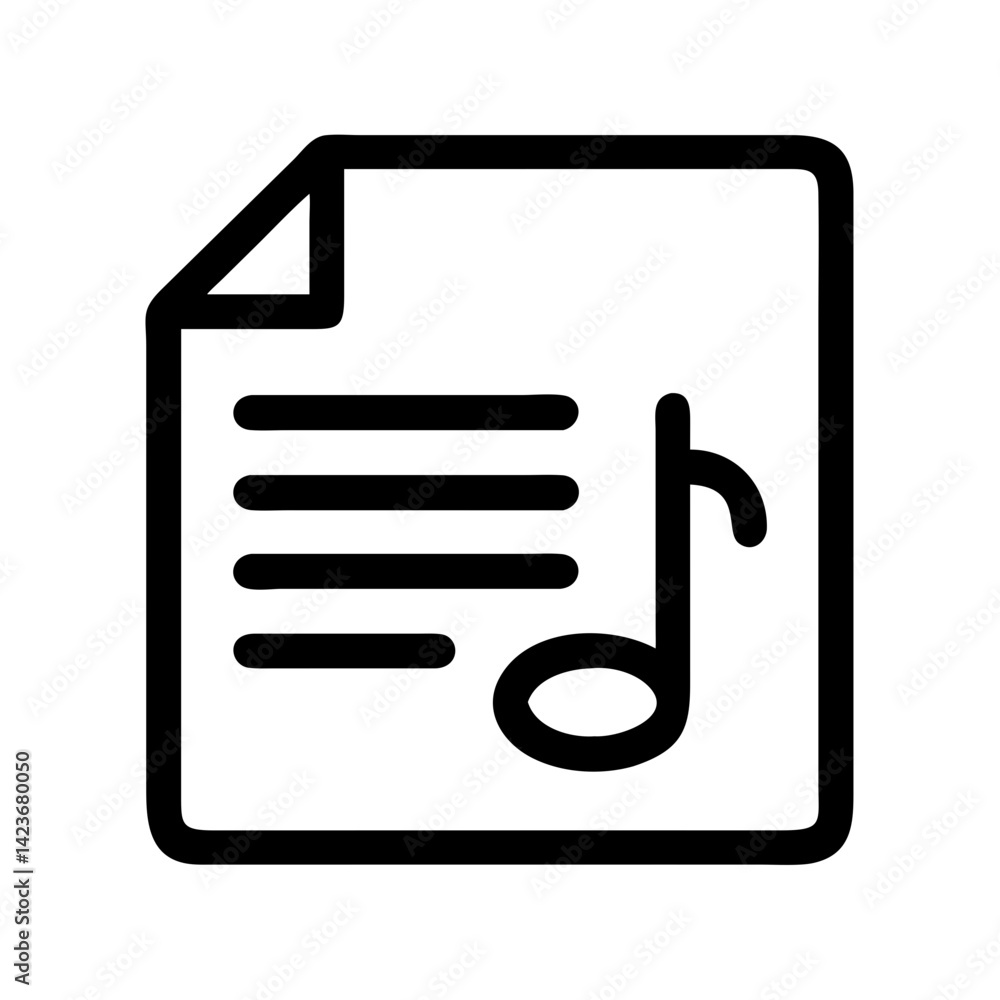 Download sheet music icon vector file for musical notation and song ...