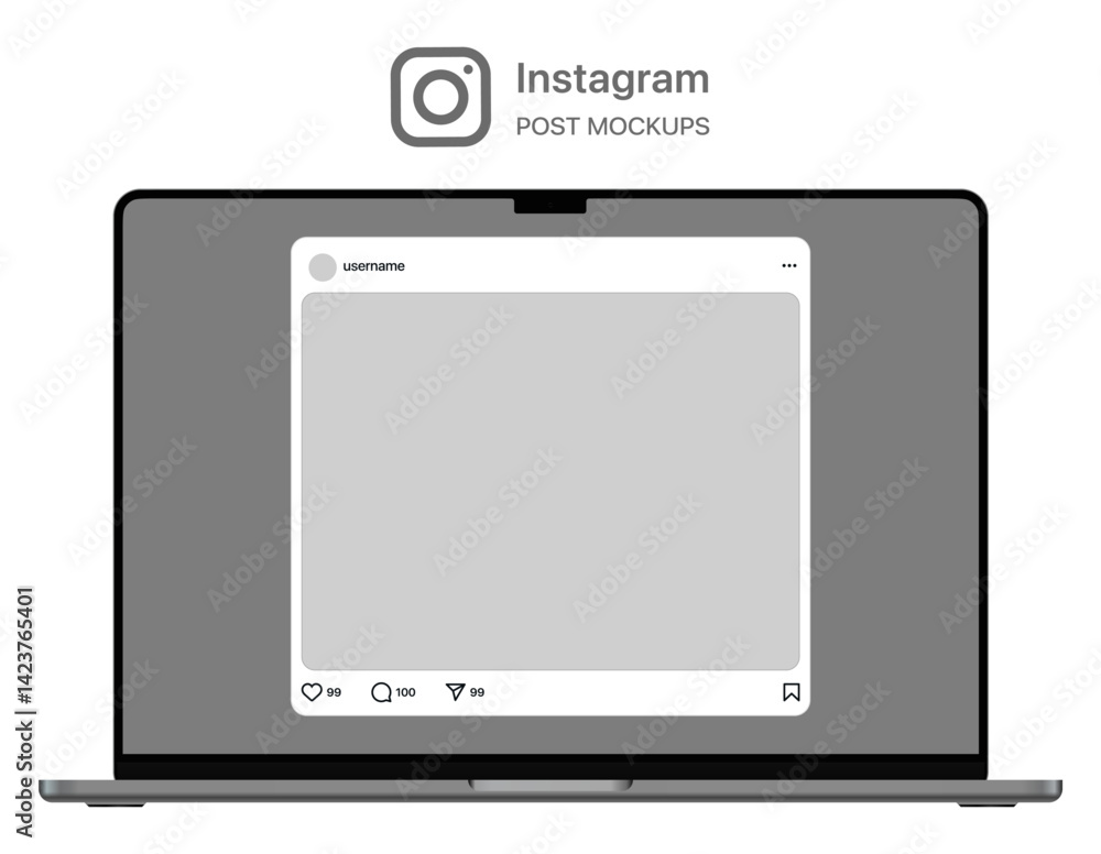 Instagram post and story mockup templates with editable feed and story ...