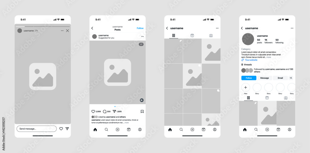 Instagram new grid size template update 2025 – Instagram social network ...