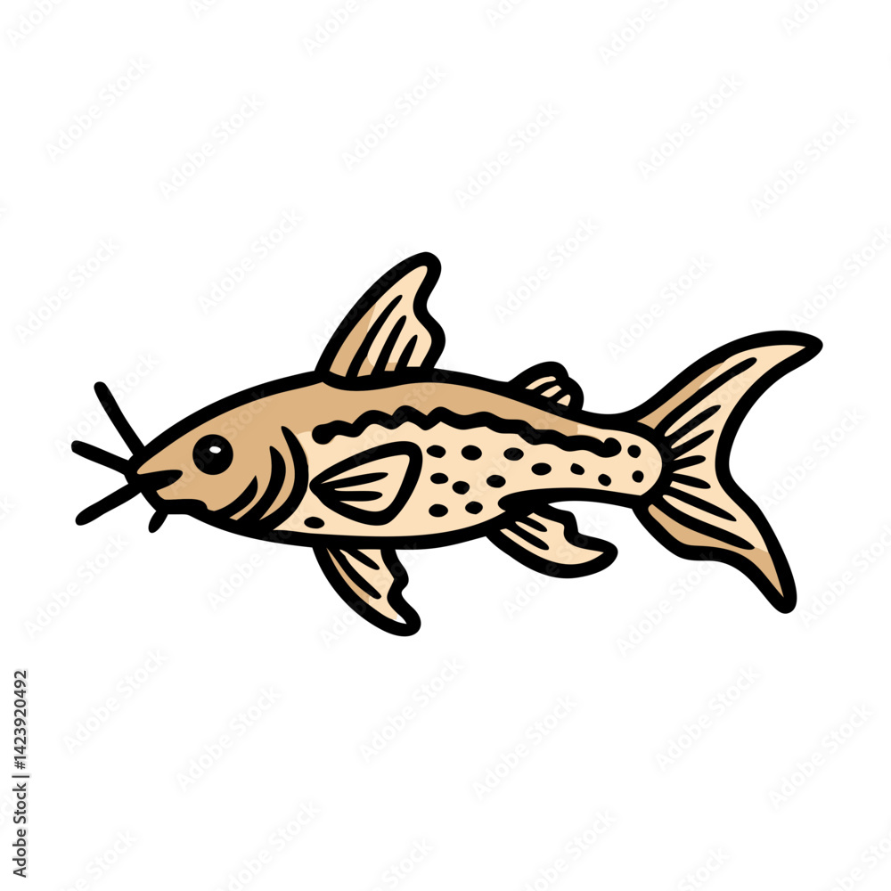 Стоковое векторное изображение «corydoras catfish icon, corydoras ...