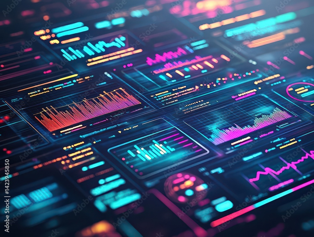 Comprehensive Display of Diverse Data Visualizations Including Charts and Graphs Illustrating ...