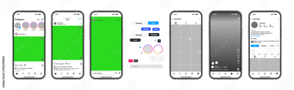 Instagram new grid size template update 2025 – Instagram social network ...