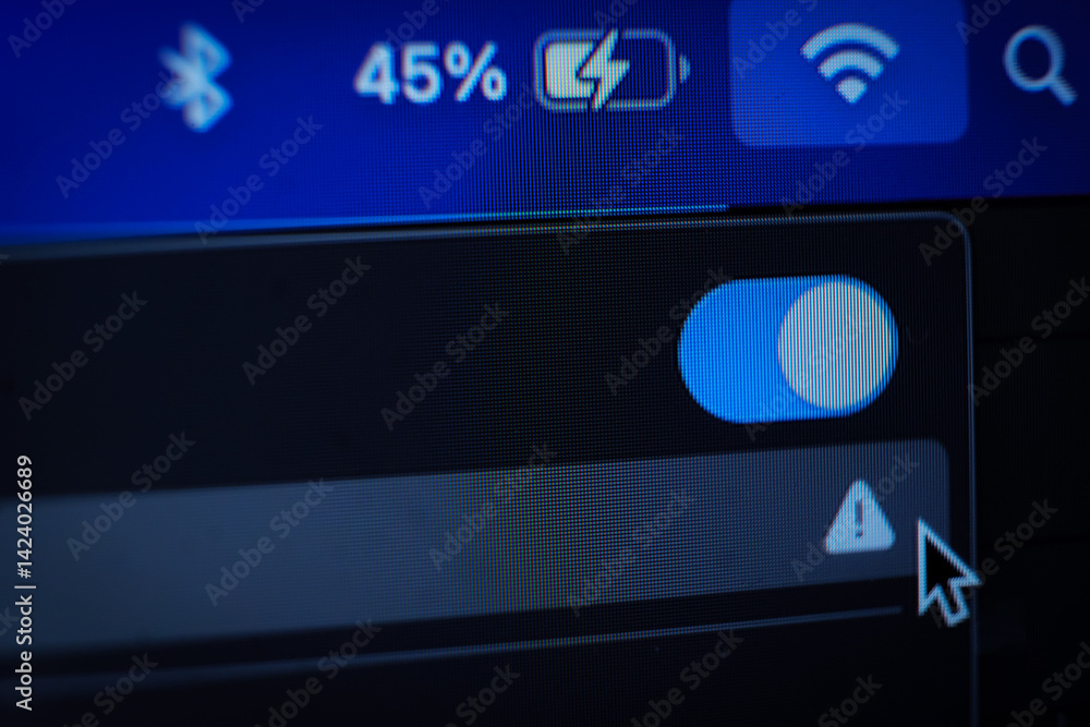 Jakarta Indonesia, April 2025, Notification with toggle switch and ...