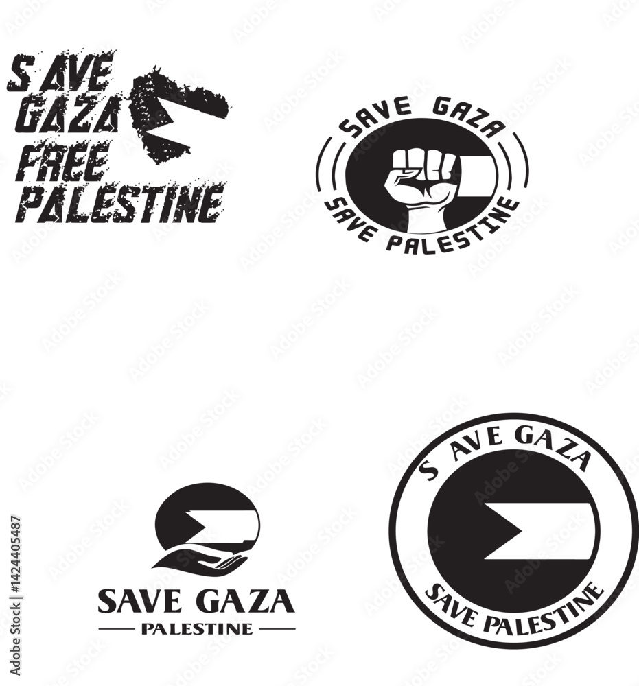 Image vectorielle Stock Set map of palestine. Detailed map of palestine ...