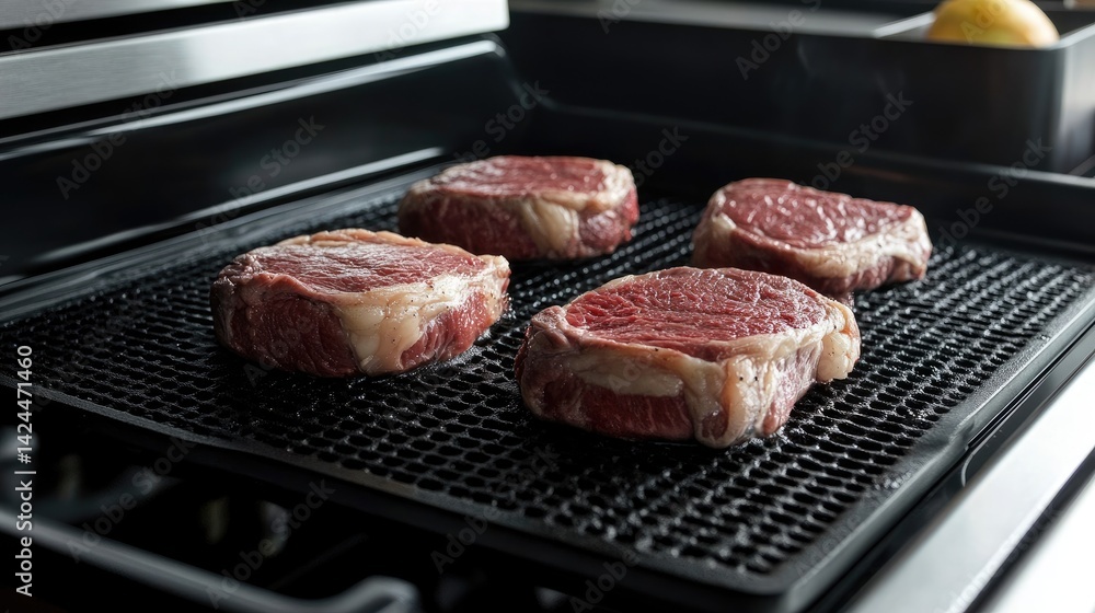 Steak cooking chart showing medium level between rare and well. Stock ...