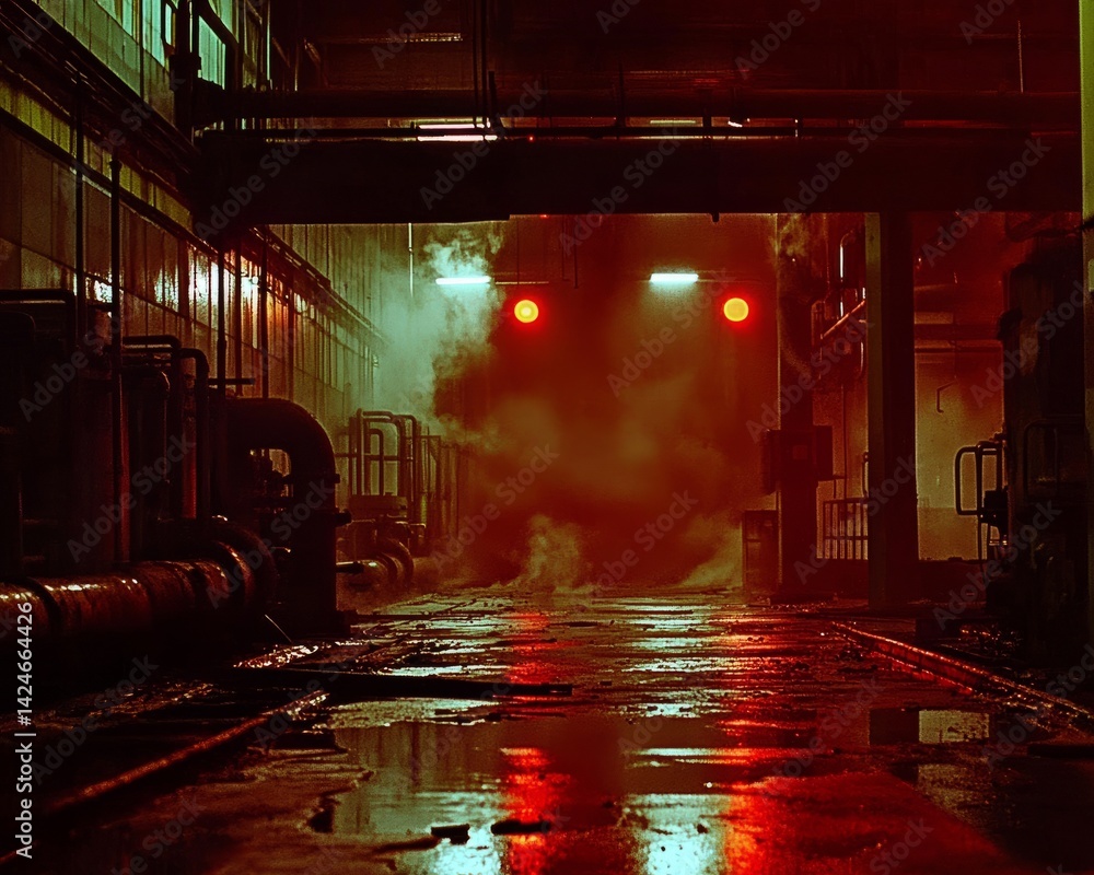 Underground Reactor Meltdown: Flashing Red Lights, Thick Smoke, Broken ...