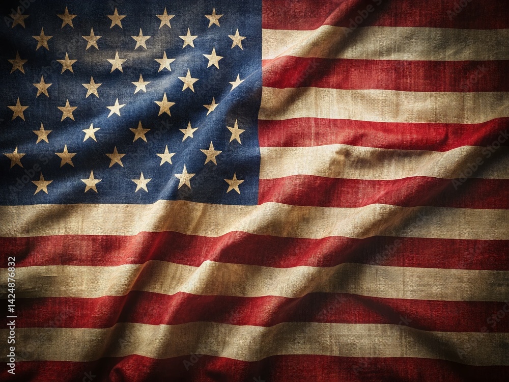 Historic American Flag, 1776 Betsy Ross Design, Patriotism Symbol, Star ...