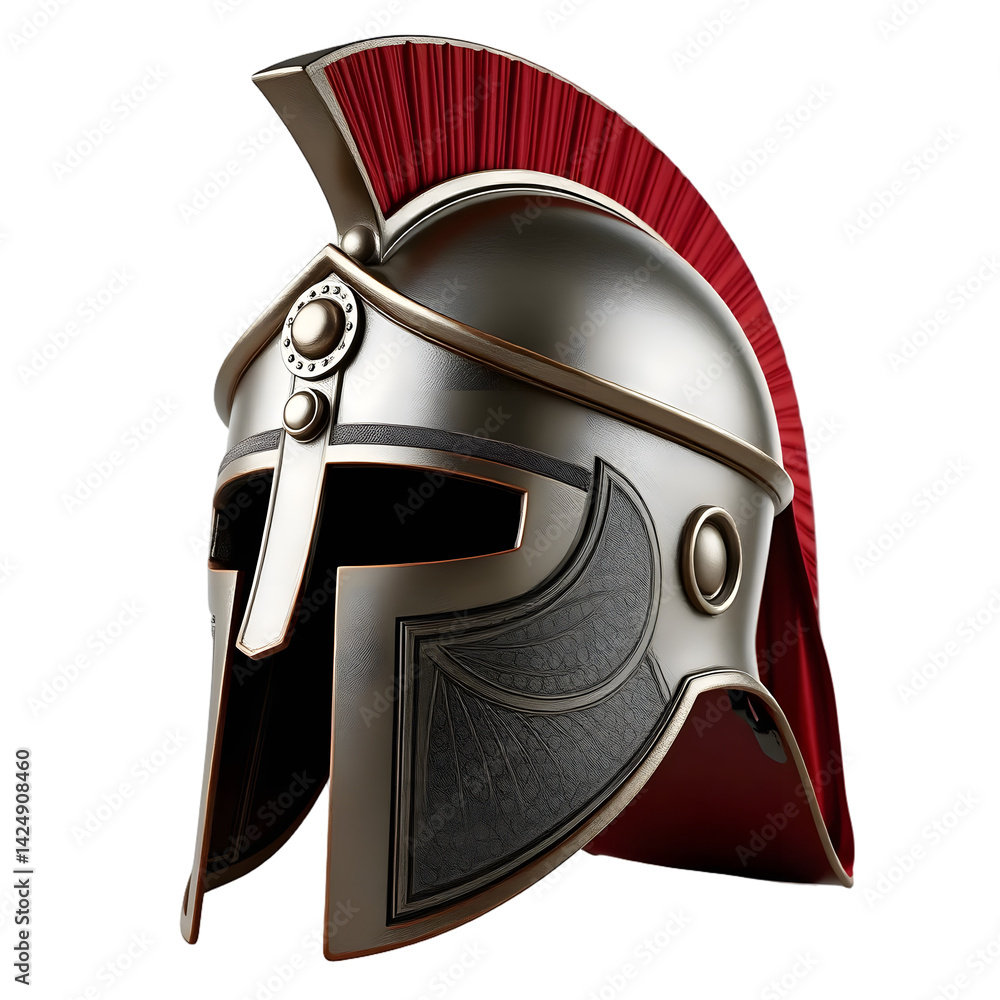 Ancient Roman Helmet, Detailed 3d Render, Isolated View. Armor Plating ...