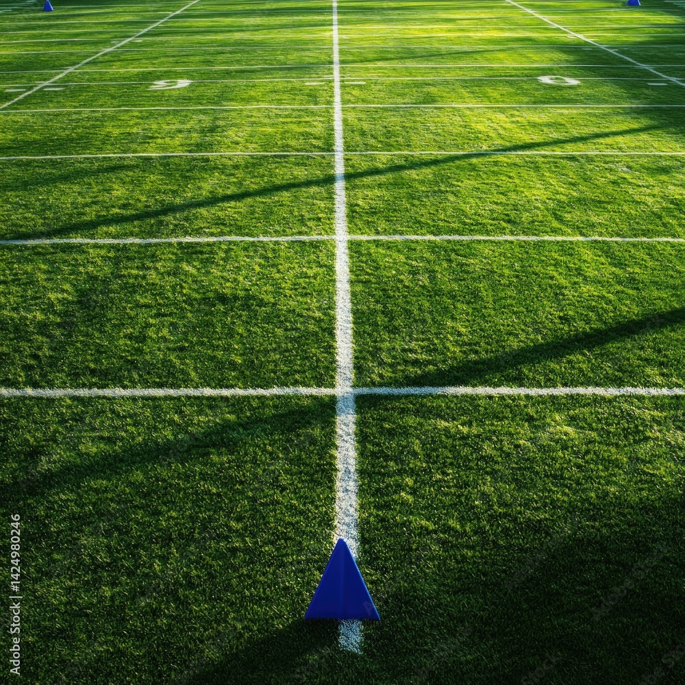 Empty football field with markings Stock Illustration | Adobe Stock