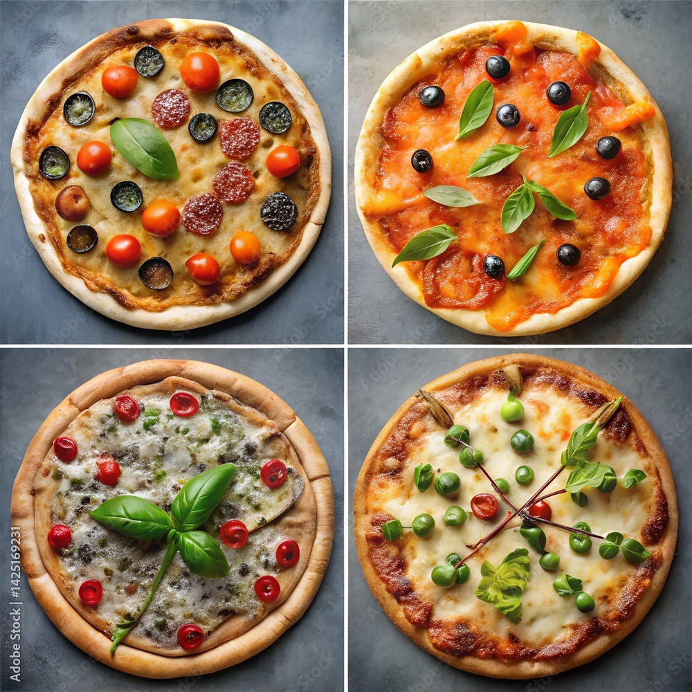 Balanced pizza composition excellent for commercial use restaurant ...