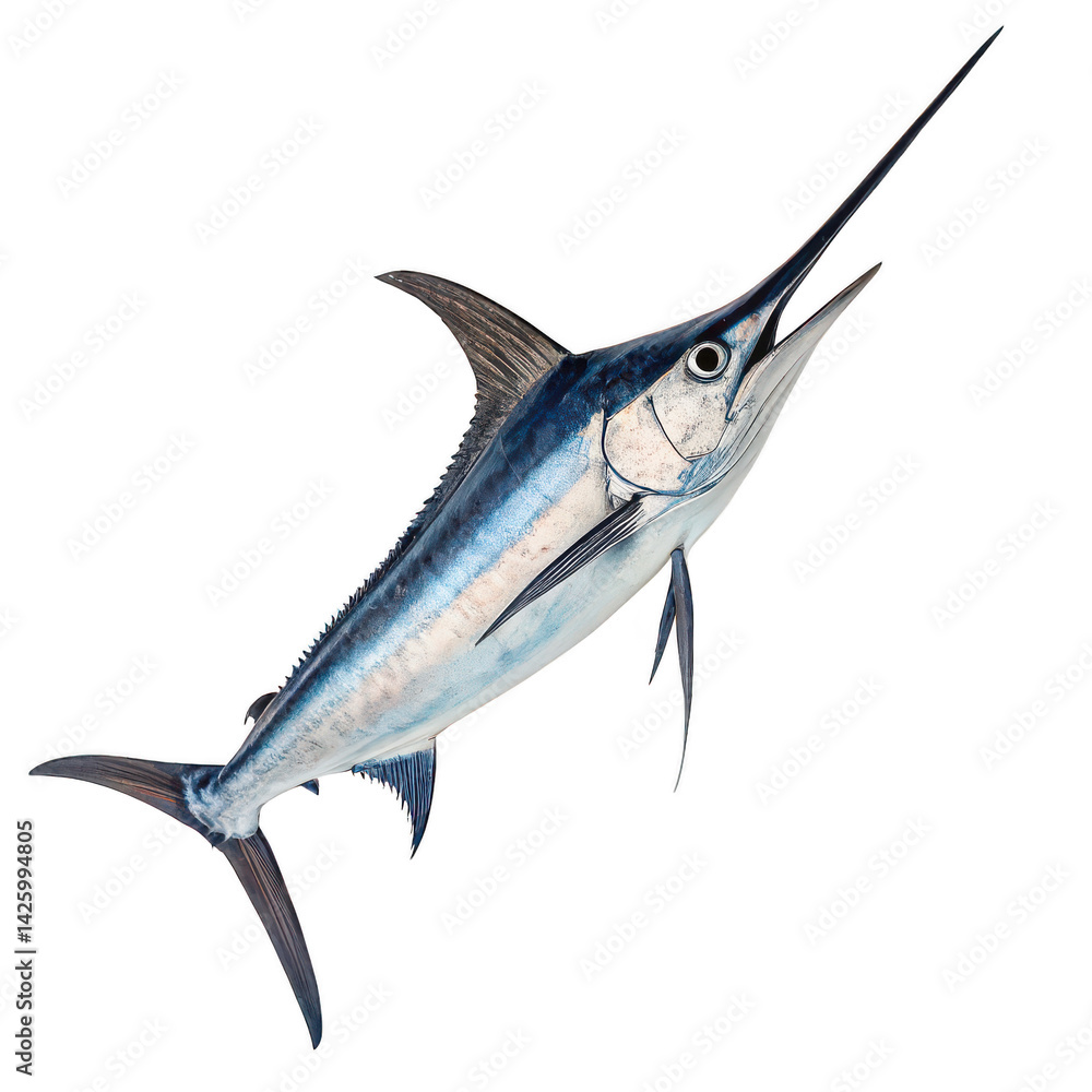 Swordfish png ocean predator fish png marine wildlife png white ...