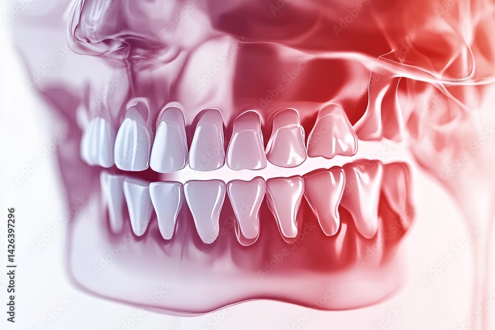 Medically accurate 3D illustrations of human teeth and mandibular gum ...